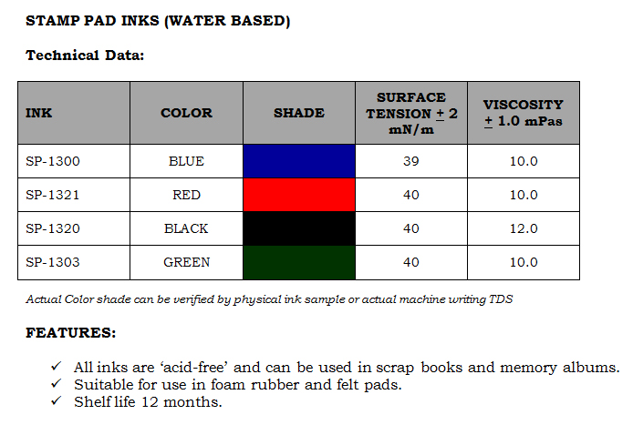 STAMP PAD INKS (WATER BASED) – Welcome Hishineinks