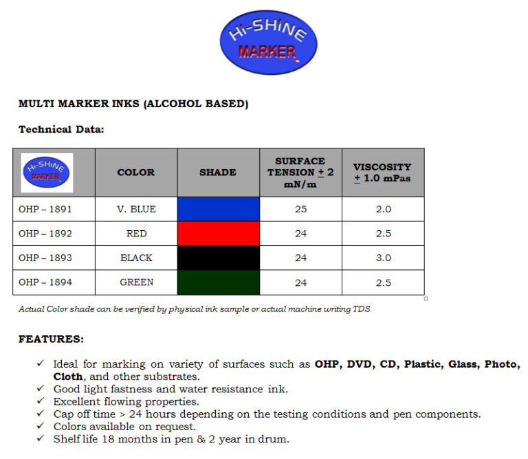 MULTI MARKER INKS (ALCOHOL BASED) – Welcome Hishineinks